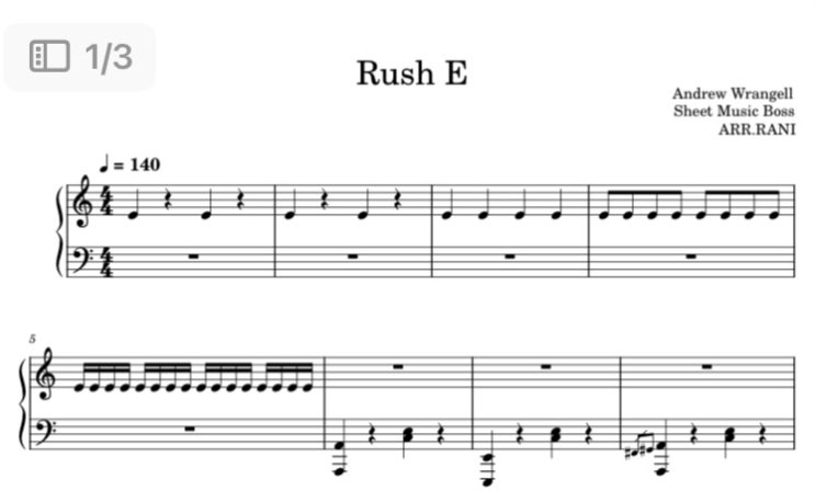 Rush E - SMB (다장조악보) : 네이버 블로그