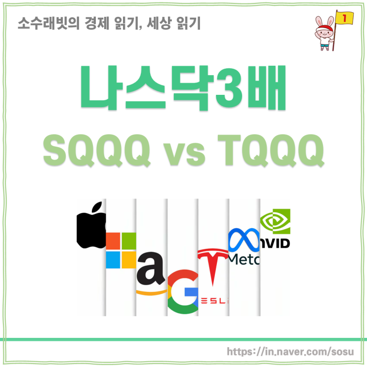 나스닥 3배 레버리지 인버스 ETF SQQQ, TQQQ 주가 배당 비교 : 네이버 블로그