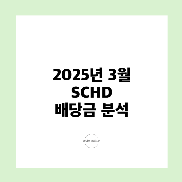 SCHD 2025년 3월 첫 배당금 금액 발표 및 예상 수익 : 네이버 블로그