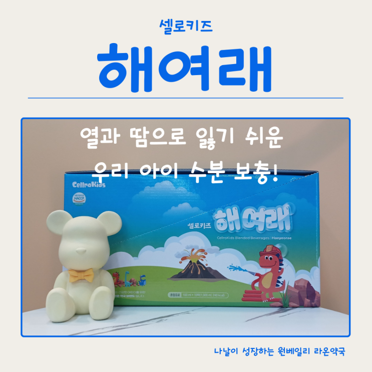 해여래 셀로키즈 수분보충 해열 땀 설사 전해질 탈수 마시는 수액 레스큐 라이트액 효능 복용법 네이버 블로그