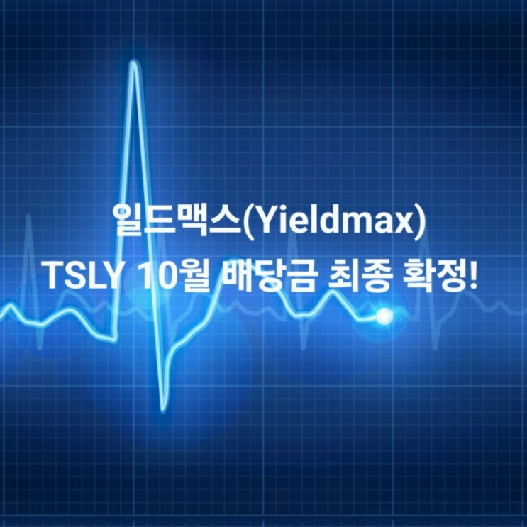 일드맥스(Yieldmax) TSLY 10월 배당금 최종 확정! : 네이버 블로그