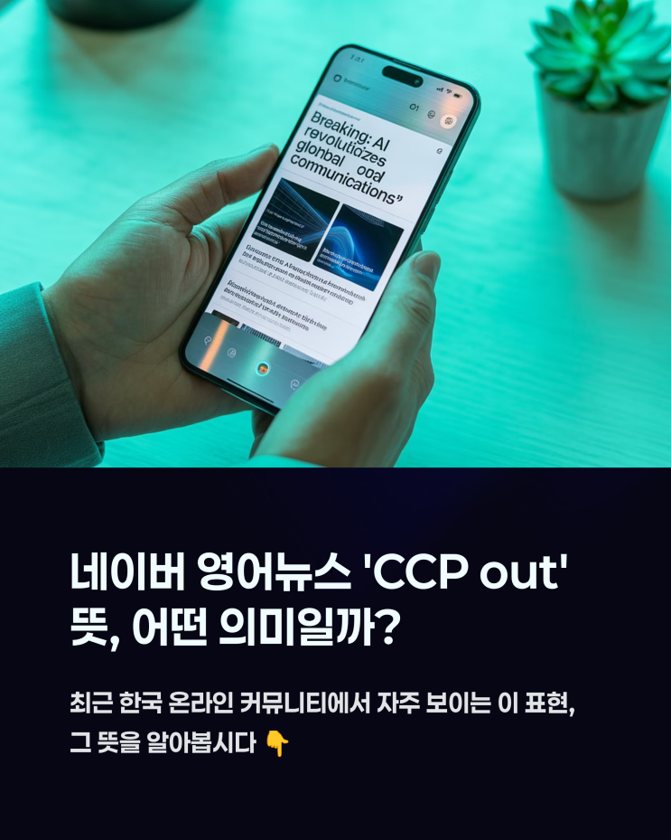 네이버 영어뉴스 ‘CCP out’ 뜻, 어떤 의미일까? : 네이버 블로그