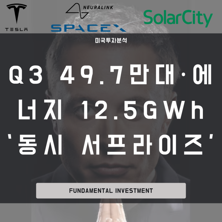 [테슬라 데일리] 10/7 티저 앞둔 TSLA: Q3 49.7만대·에너지 12.5GWh ‘동시 서프라이즈’, 로보택시·저가형 EV 변수 총정리 : 네이버 블로그