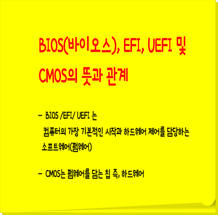 BIOS(바이오스), EFI, UEFI 및 CMOS의 뜻과 관계 : 네이버 블로그