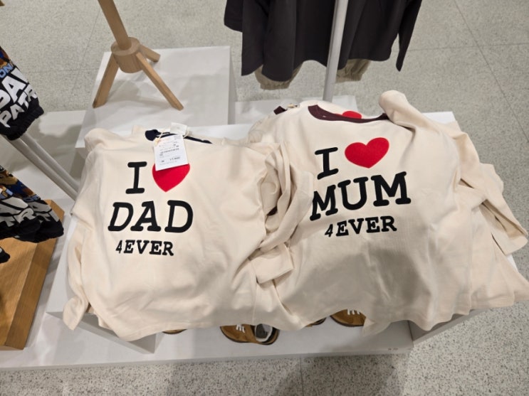 자라키즈 25년 FW신상 I♥︎DAD 4EVER 티셔츠 후기 : 네이버 블로그