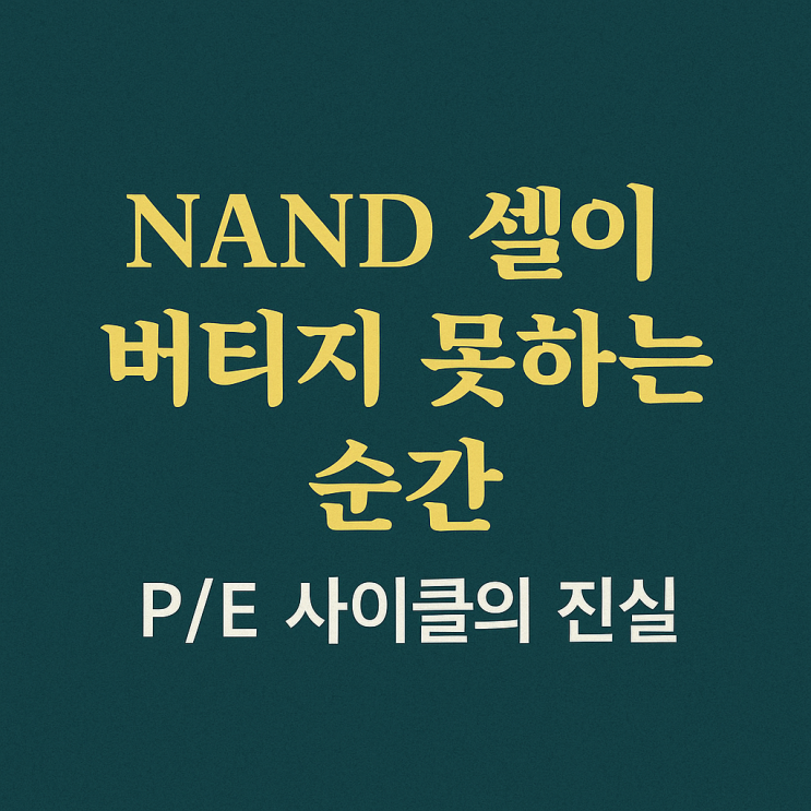 NAND 셀이 버티지 못하는 순간 – P/E 사이클의 진실 : 네이버 블로그