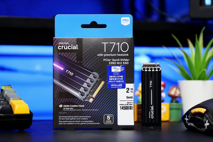마이크론 Crucial T710 히트싱크 PCIe Gen 5 M.2 NVMe SSD 아스크텍 사용기 : 네이버 블로그
