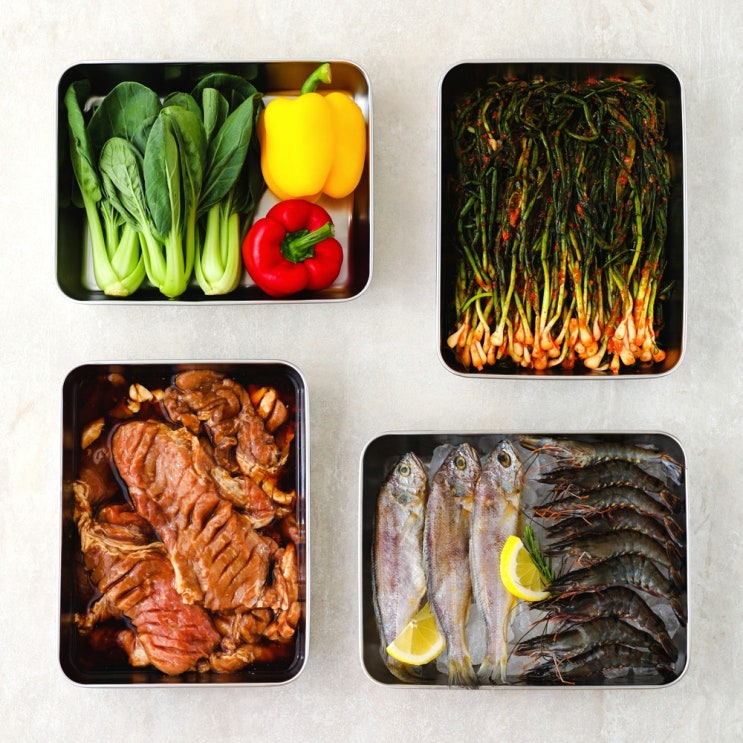 시샘 스텐 밧드 1+1 세트로 주방 정리 끝! 튼튼한 사각 트레이 & 밀폐커버 완벽 조합 : 네이버 블로그