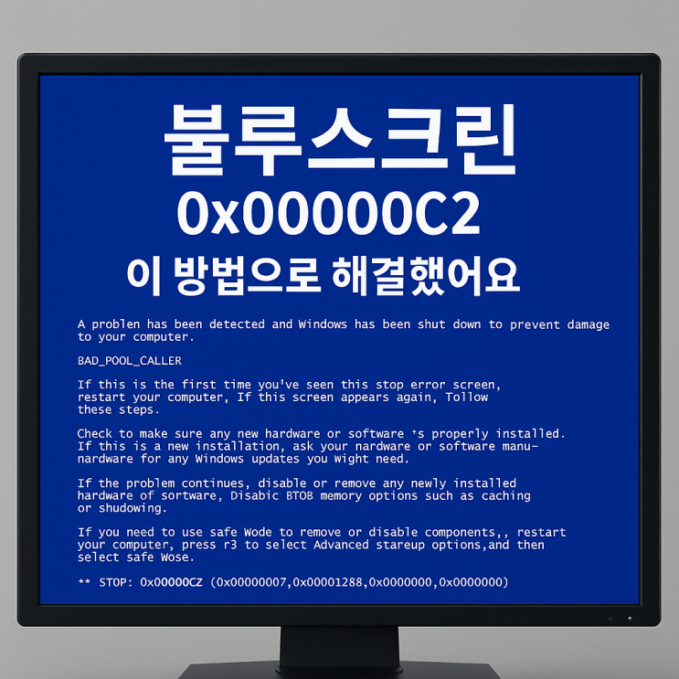 윈도우7 블루스크린 0x000000C2, 이 방법으로 해결했어요 : 네이버 블로그
