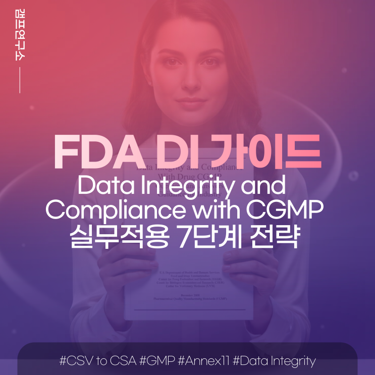 FDA 데이터 완전성(Data Integrity) 가이던스 실무 적용 7단계 : 네이버 블로그