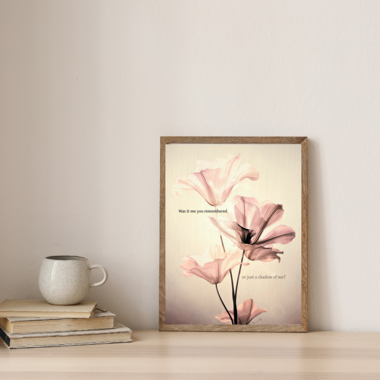 🌸 The Boundary of Light — Memory and My ShadowHealing Light Art Poster ...