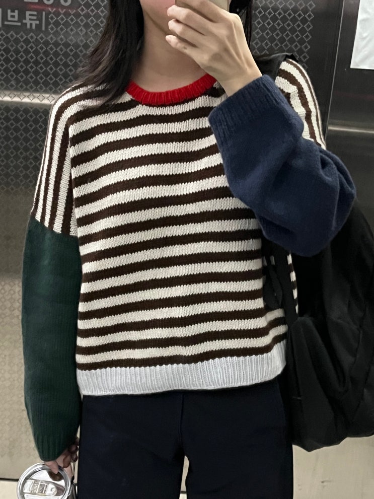 [대바늘] 10. 올가 스웨터 (holger sweater 배색) : 네이버 블로그