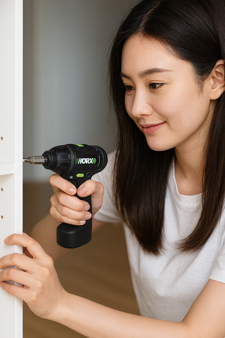 ★💥충전 드라이버 드릴 추천! “여성도 학생도 ‘척척!’ 웍스 WE211.4 무선 충전 전동 드라이버 드릴 충전 공구– 가볍고 ...