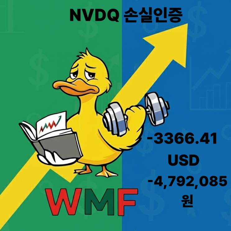 미국 매직스플릿 NVDQ(엔비디아 2배 숏) 손실인증 -3366.41 USD : 네이버 블로그