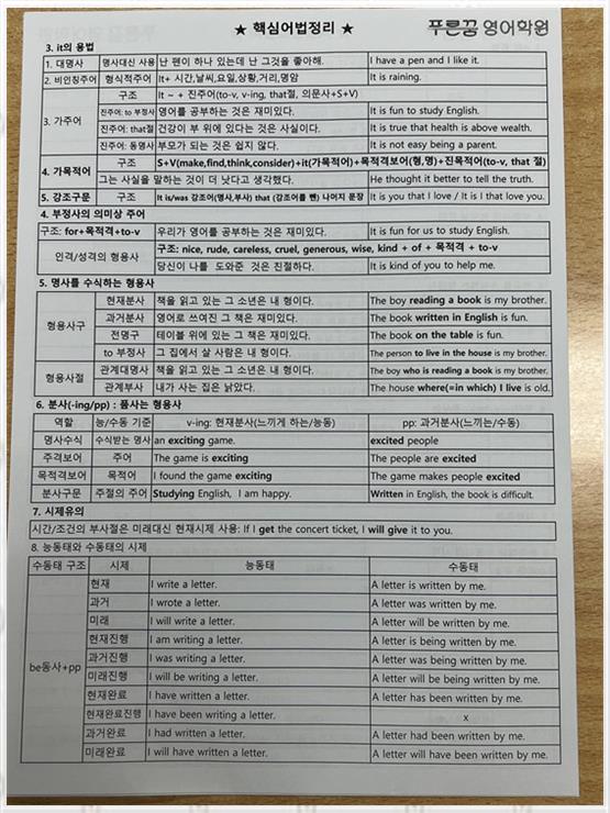 일산영어학원 푸른꿈영어학원, 영어 성적 향상의 시작점 : 네이버 블로그