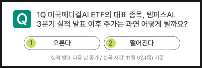 1Q 미국메디컬AI ETF 이벤트 (템퍼스 주가 오를까 내릴까 맞추기) : 네이버 블로그