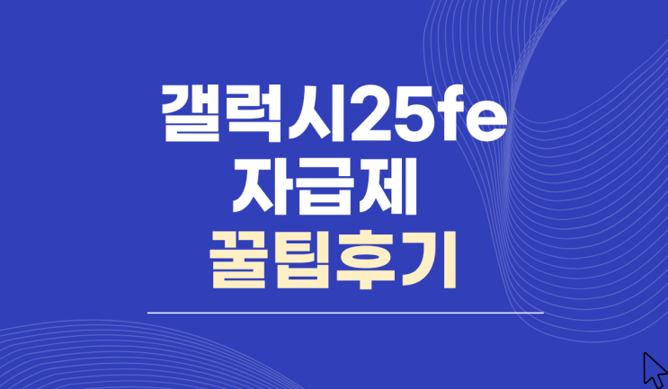 갤럭시25fe자급제 AI성능과 비용 꿀팁후기 : 네이버 블로그