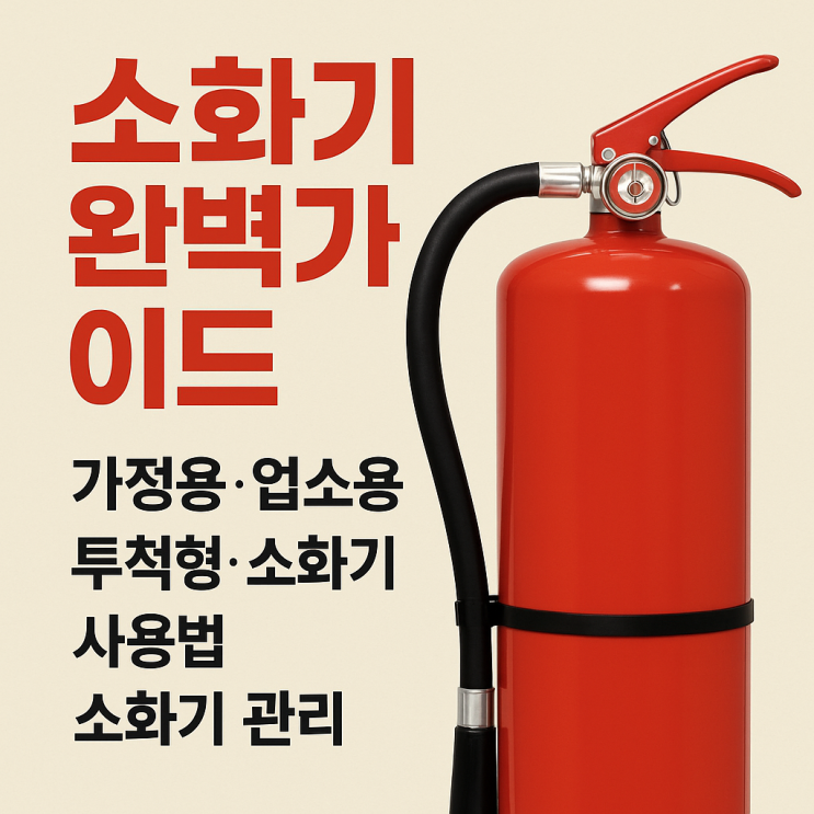 2025 소화기 완벽가이드 | 가정용·업소용·투척형·소화기 사용법·관리 총정리 : 네이버 블로그