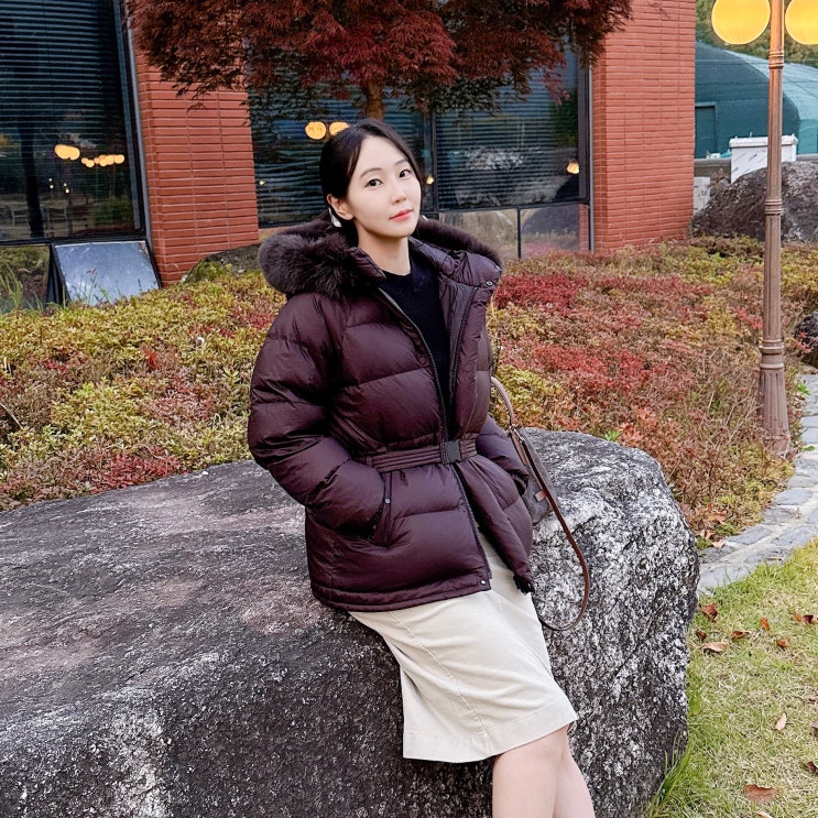 K2 수지 여성 패딩 케이투 골든K95 베이글 폭스 벨트 코디 TIP : 네이버 블로그