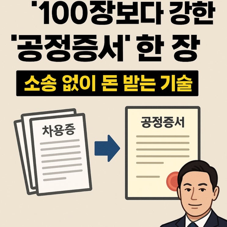 차용증 100장보다 강한 공정증서 한 장, 소송 없이 돈 받는 기술 : 네이버 블로그