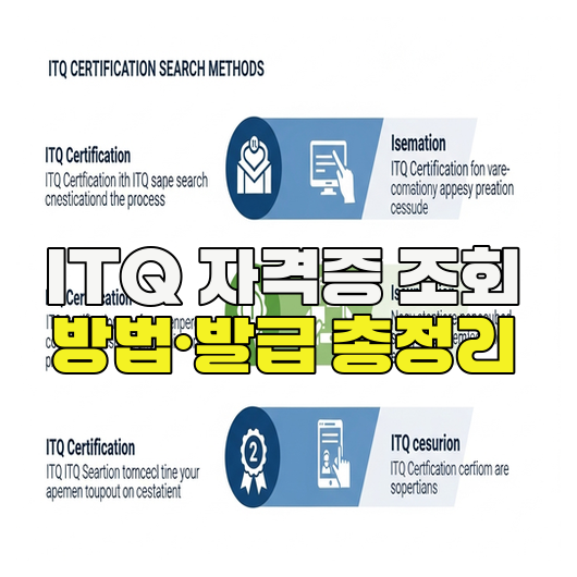 ITQ 자격증 조회 방법·발급 총정리 : 네이버 블로그