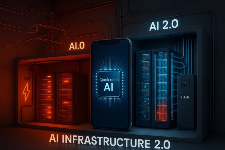 [AI 밸류체인 심층분석] AI 인프라 2.0: '전력, 냉각, 온디바이스' 차세대 주도주 3곳 (ETN, VRT, QCOM ...