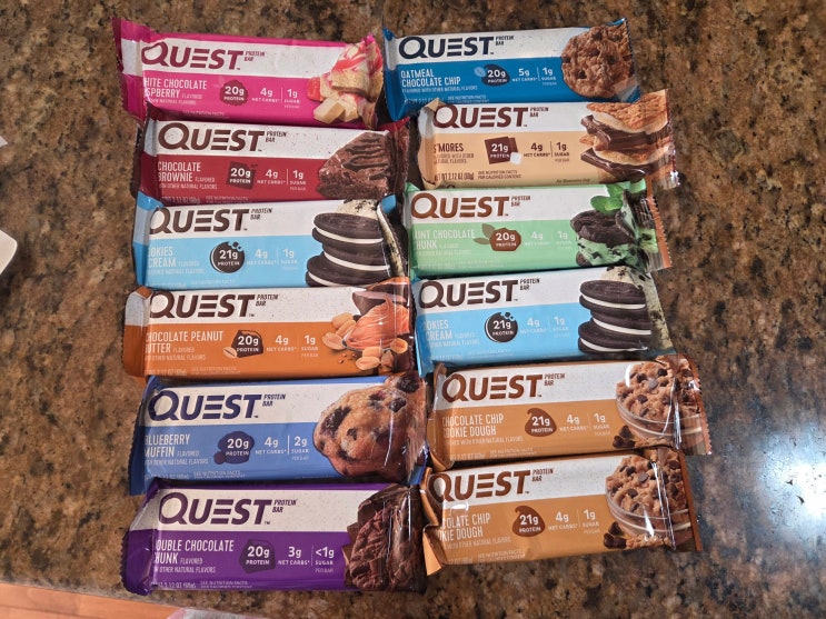 퀘스트 프로틴바 얼티밋 버라이어티팩 QUEST 단백질바 내돈내산 : 네이버 블로그