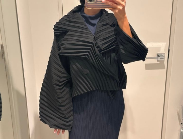 금액 119) 이세이미야케 WAVE PLEATS 숏자켓 : 네이버 블로그