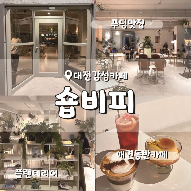 둔산동 숍비피 푸딩맛집 대전애견동반카페 플랜테리어 : 네이버 블로그