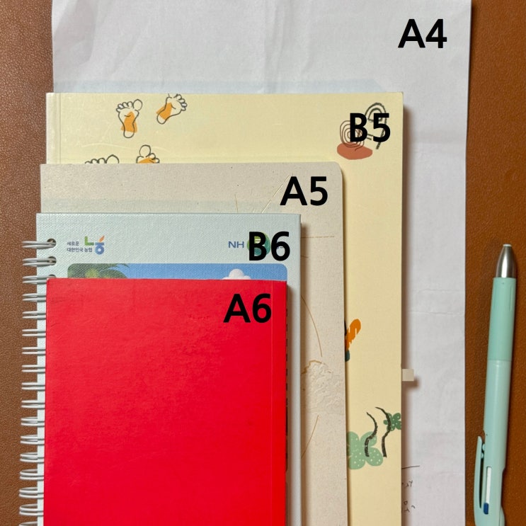 다이어리 크기 비교 - b5,b6,a5,a6 사이즈 차이 총정리 및 용도별 추천 : 네이버 블로그