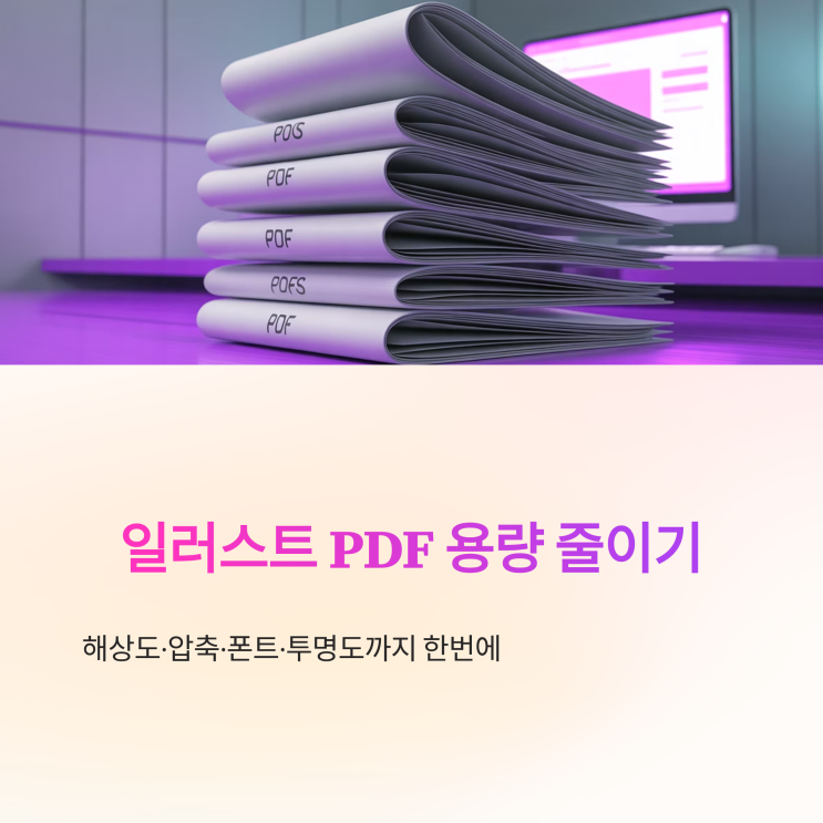 일러스트PDF용량줄이기, 해상도·압축·폰트·투명도까지 한번에 : 네이버 블로그