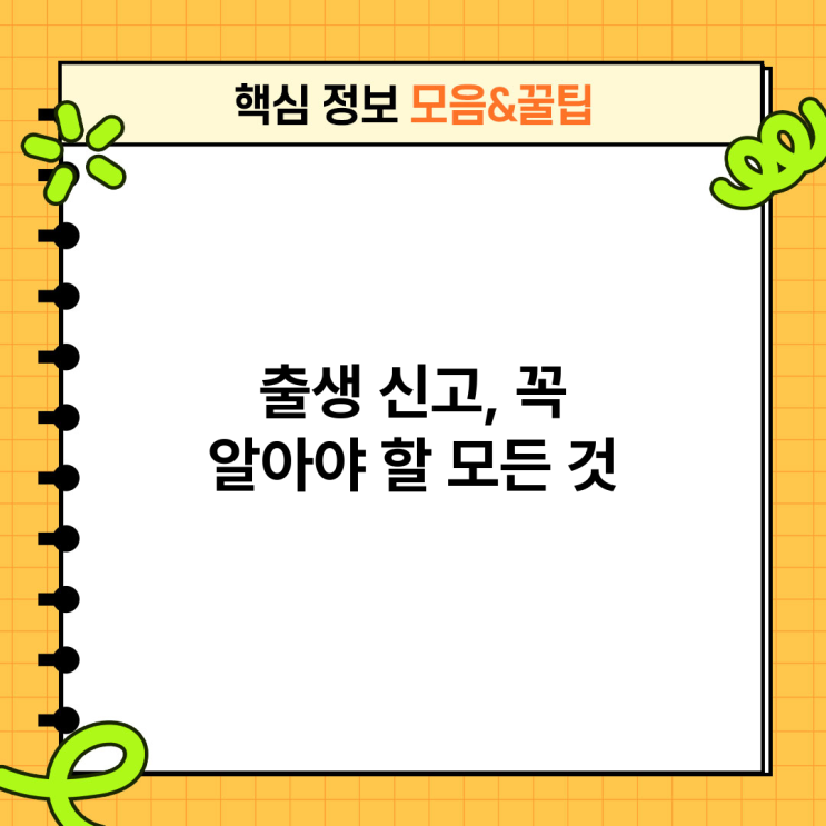 출생 신고, 꼭 알아야 할 모든 것 : 네이버 블로그