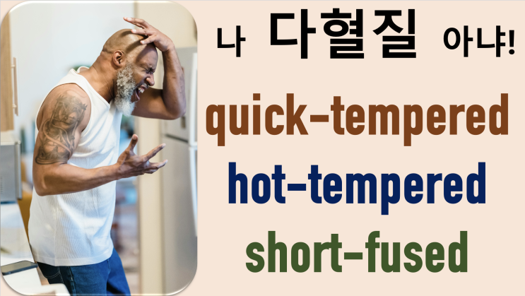다혈질인 – short-fused, hot-tempered, quick-tempered : 네이버 블로그