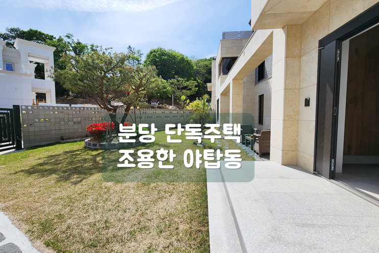 분당 단독주택 대지 183평으로 넓은 마당과 여유로운 분위기 : 네이버 블로그