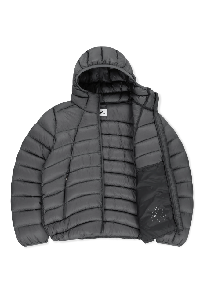 썬러브 패딩 SUNLOVE Hooded Fly Light Down Jacket Grey : 네이버 블로그