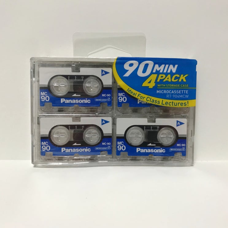 (녹음Tape) Panasonic MC-90 Microcassette RT-904MCW, 마이크로카세트 테이프 90분, 전화기 ...