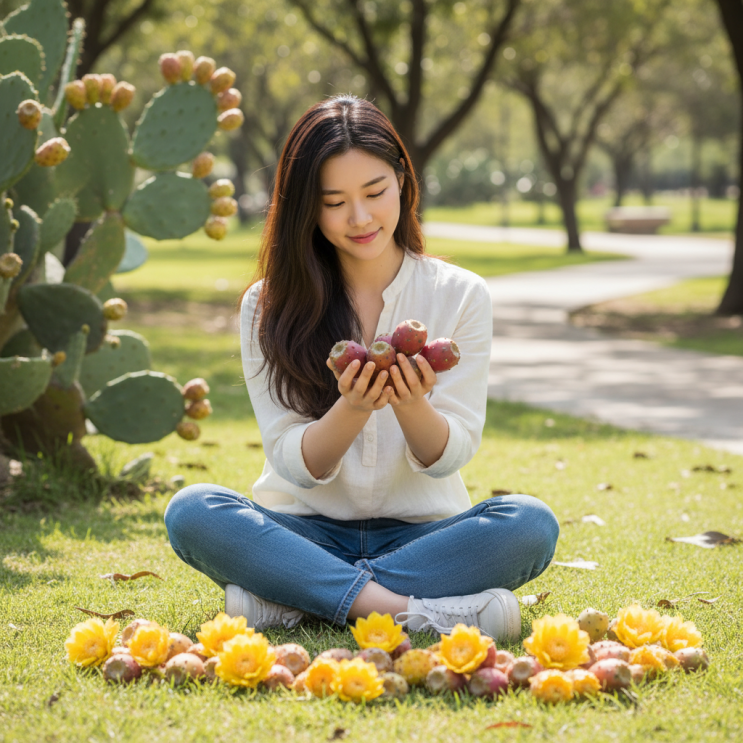 천년초 먹는 방법과 효능, 선인장 백년초 열매 차이 : 네이버 블로그