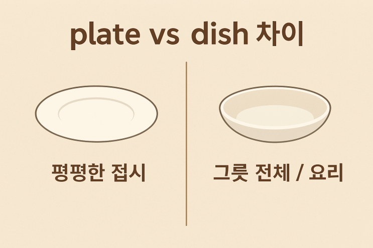 금호동 영어, plate vs dish 차이 : 네이버 블로그