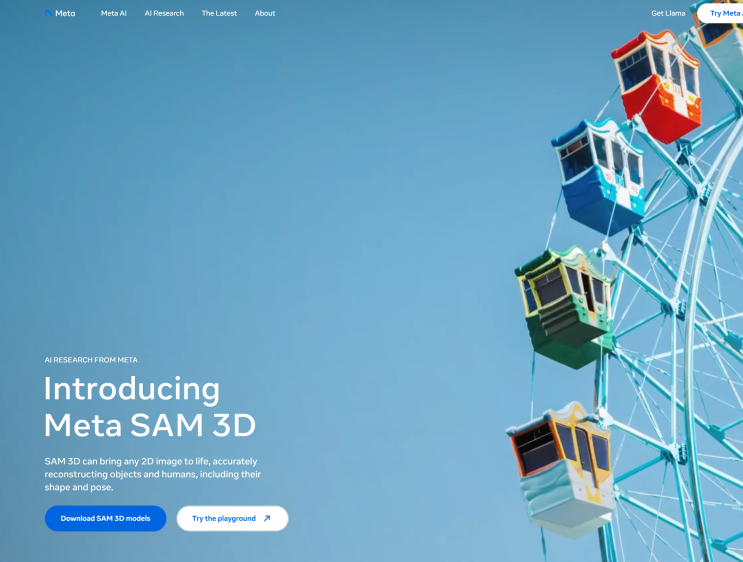 🌐 Meta의 혁신, SAM 3D — 단 한 장의 사진으로 현실을 3D로 바꾸다 : 네이버 블로그