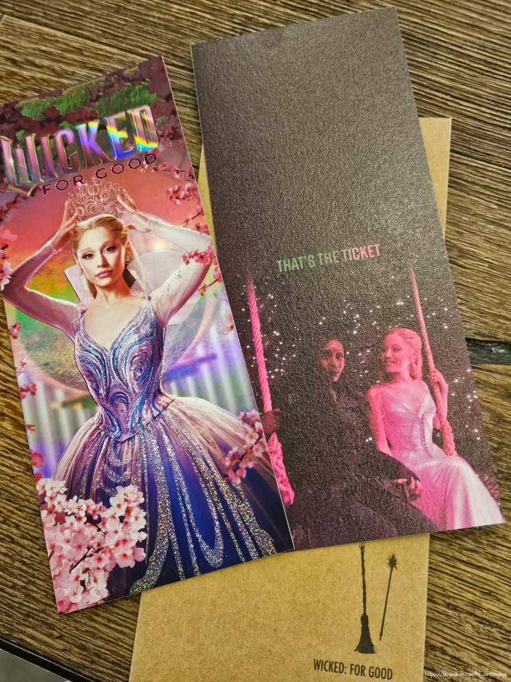 CGV 위키드 포굿 TTT 티켓 굿즈 치열했던 개봉일 수령기🥲 : 네이버 블로그