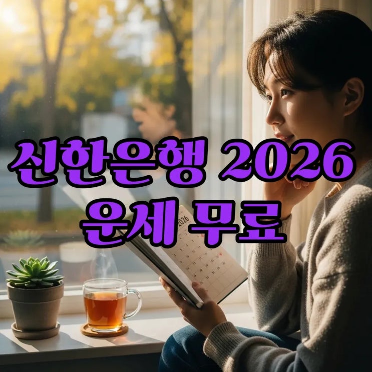 신한은행 운세 2026 무료 토정비결 사주로 내년 미리보기 : 네이버 블로그