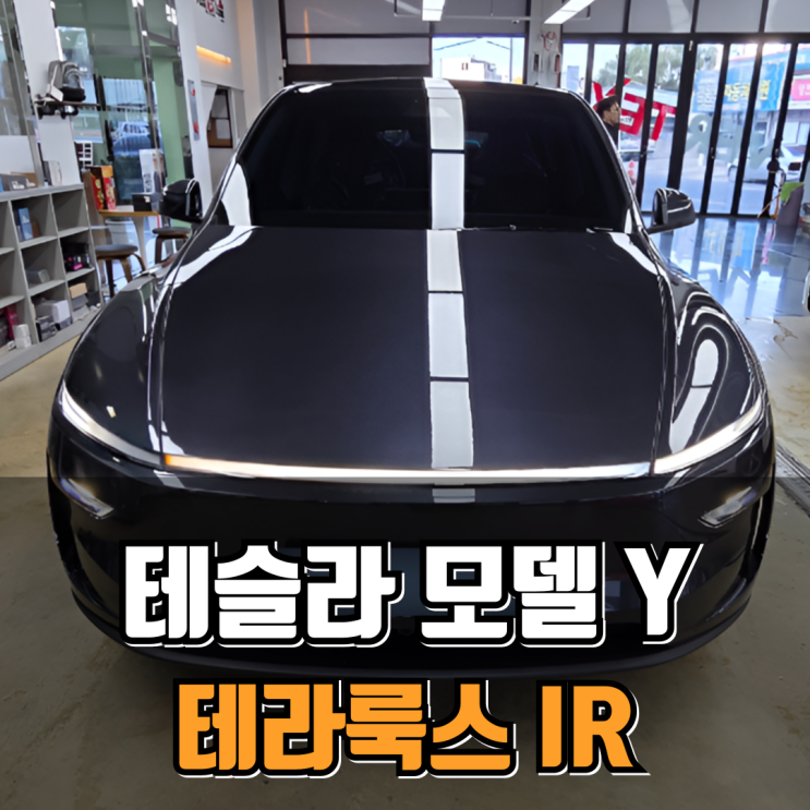 포항 테슬라 틴팅 추천 - 모델Y 테라룩스 IR 30·15 시공 과정 : 네이버 블로그