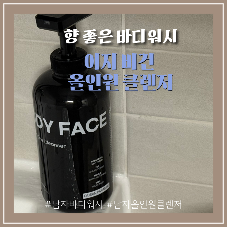 남자 올인원 퍼퓸 바디워시 추천_이지 비건 올인원 클렌저 오션파라다이스 : 네이버 블로그