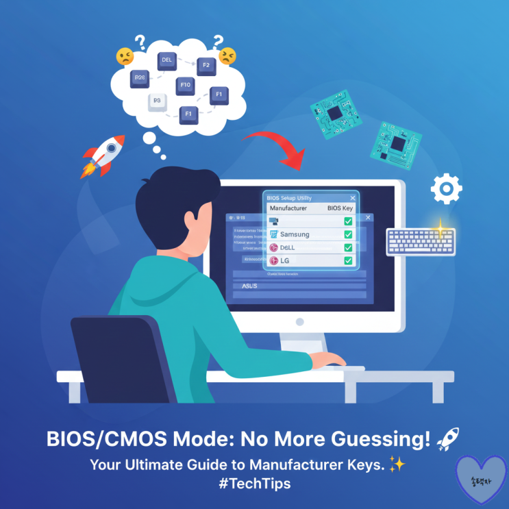 🛠️ BIOS/CMOS, 초기화 모드! 이제 헤매지 마세요! 제조사별 단축키 총정리 🚀 : 네이버 블로그