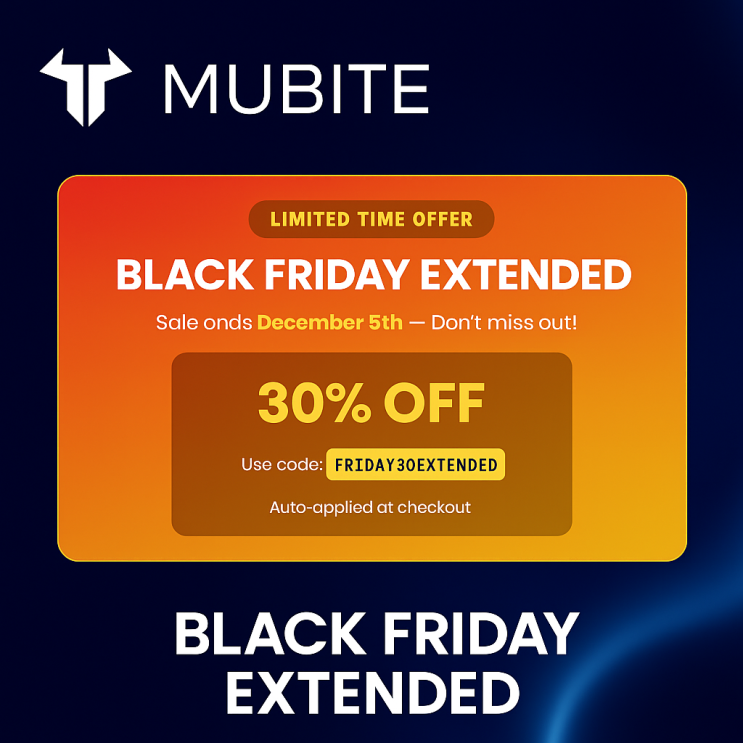 MUBITE 30% 블랙프라이데이 연장🔥적은 투자로 4,000달러 손실 여유 바로 누리기🖤 : 네이버 블로그