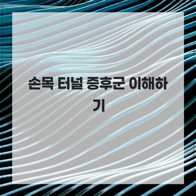 손목 터널 증후군 이해하기 : 네이버 블로그