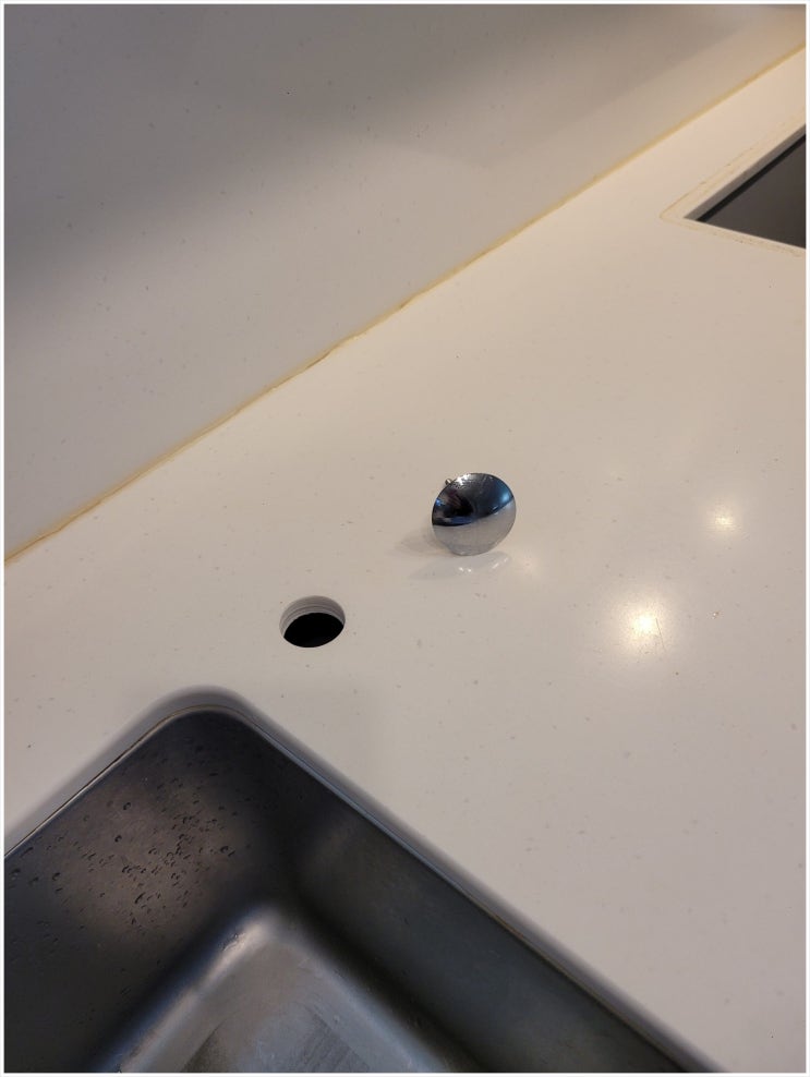 동탄 주방 상판 빌트인 정수기 타공 구멍 대리석 복원 수리 잘하는 업체 후기 : 네이버 블로그