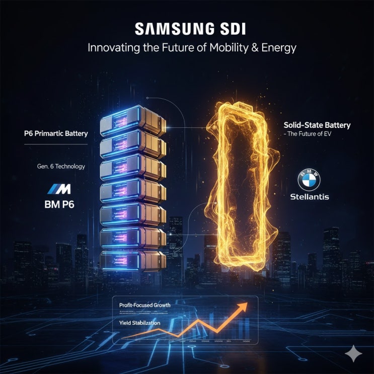 🚀🔋A-28. 삼성SDI (Samsung SDI) 주가 전망: P5/P6 등 고부가 배터리 기술력과 전고체/모빌리티 소재 사업 ...