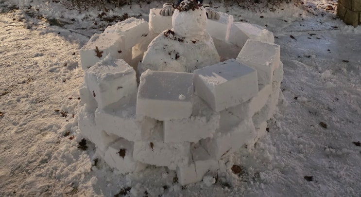 2025년 첫눈 오는 날! 눈사람 이글루 만들기 : 네이버 블로그