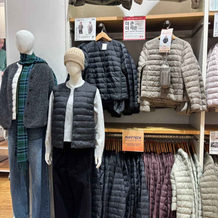 유니클로 감사제 가격정보 패딩조끼 경량패딩 히트텍 후기 : 네이버 블로그